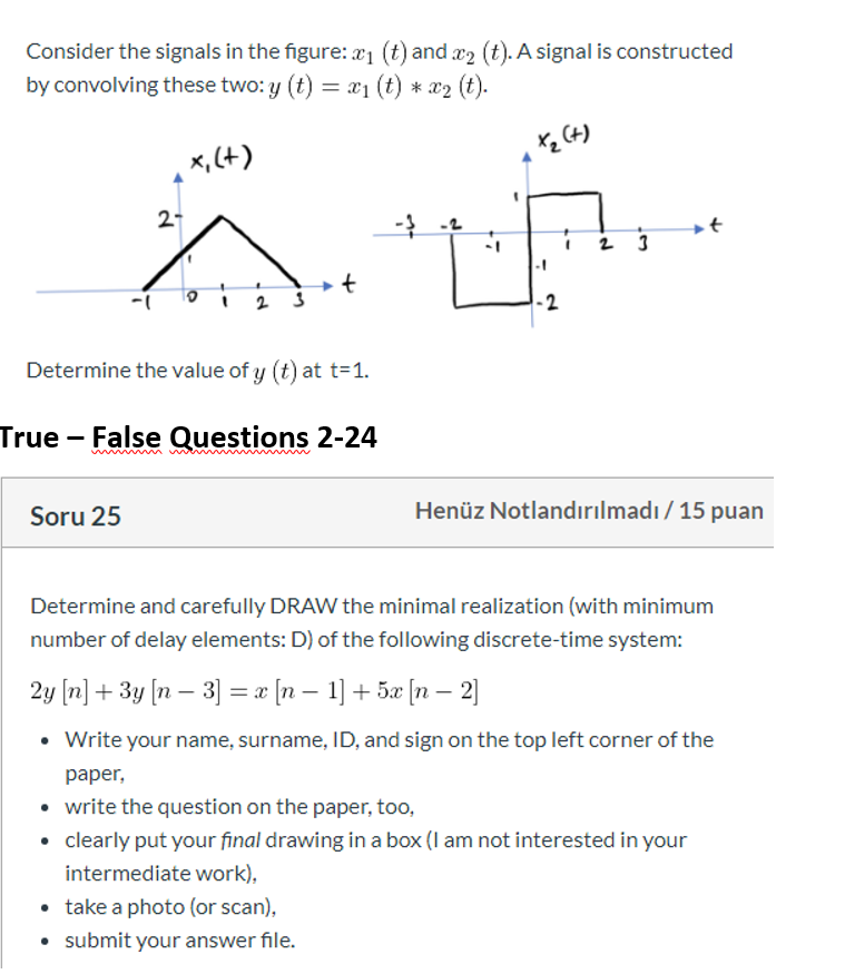 Solved Consider the signals in the figure: x1 (t) and x2 | Chegg.com