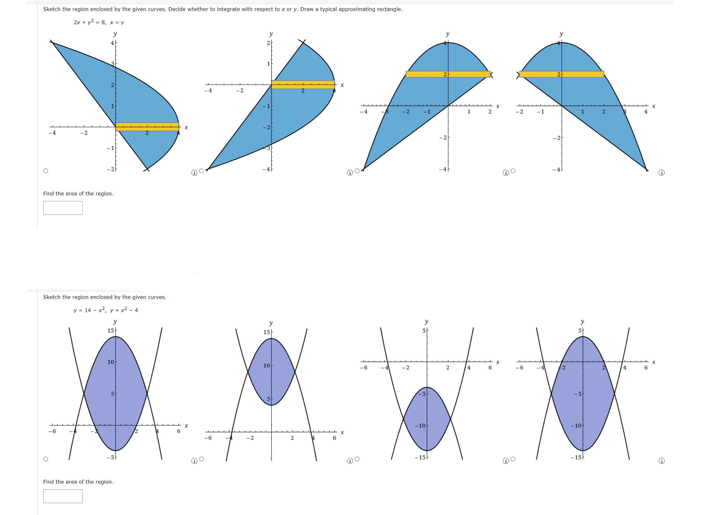 Solved Sketch the region enclosed by the given curves. | Chegg.com