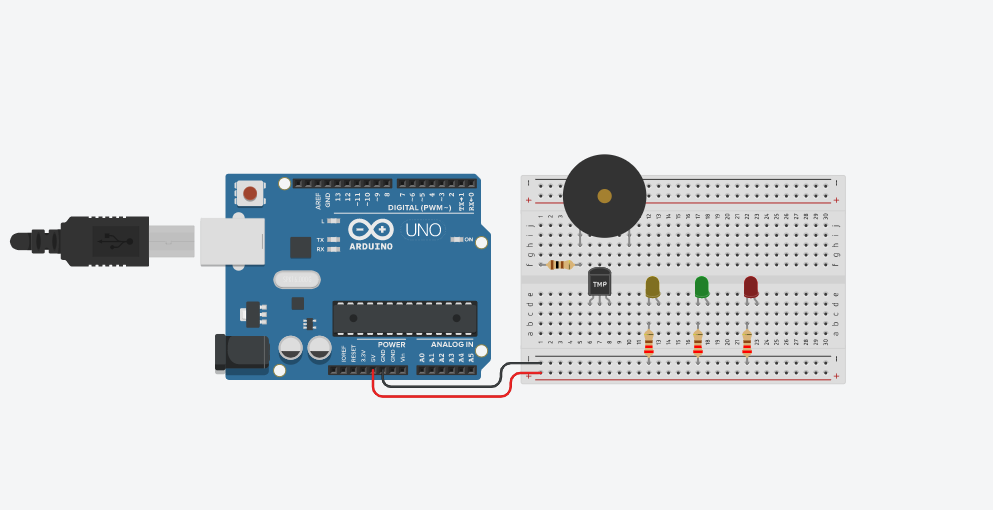 Solved TMP36 ALARM INSTRUCTIONS: 1. Construct a circuit | Chegg.com