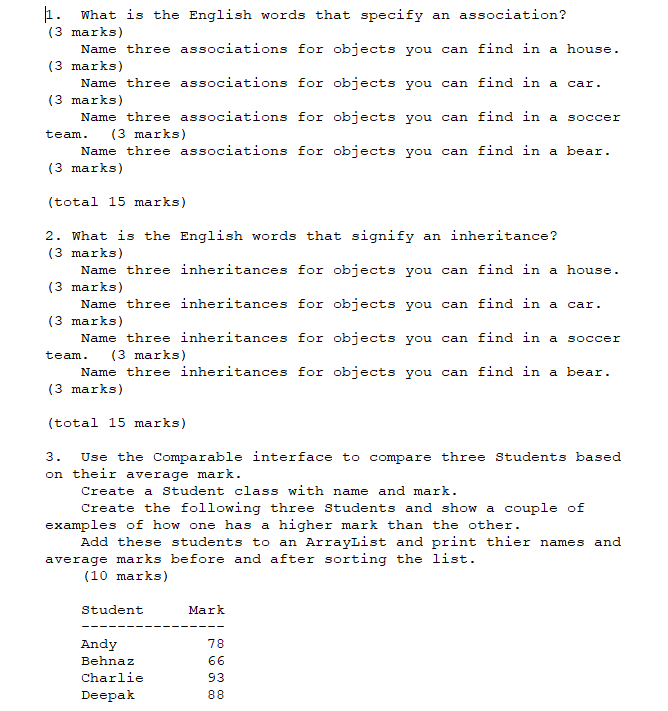 Solved car. 11. What is the English words that specify an | Chegg.com