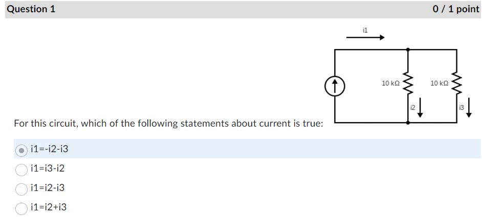 Solved Question 1 0/1 point For this circuit, which of the | Chegg.com