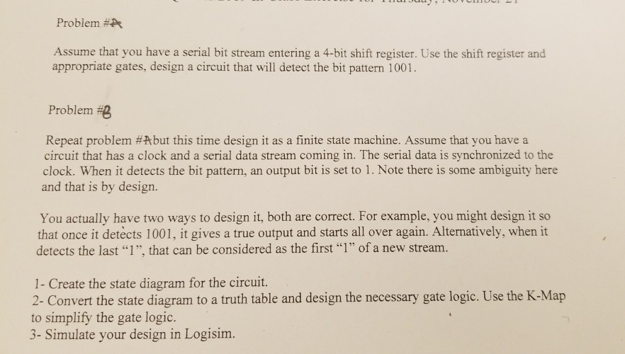 Solved Problem A Assume that you have a serial bit stream | Chegg.com