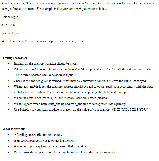 Solved Objective: Design a byte accessible 64 byte | Chegg.com