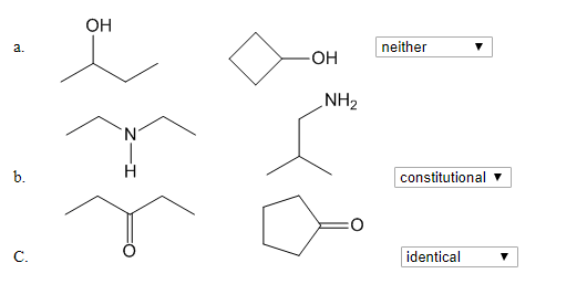 Solved Compare the two structural formulas in each set. Do | Chegg.com