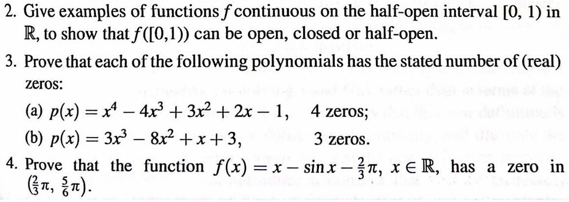 Solved Give examples of functions f ﻿continuous on the | Chegg.com