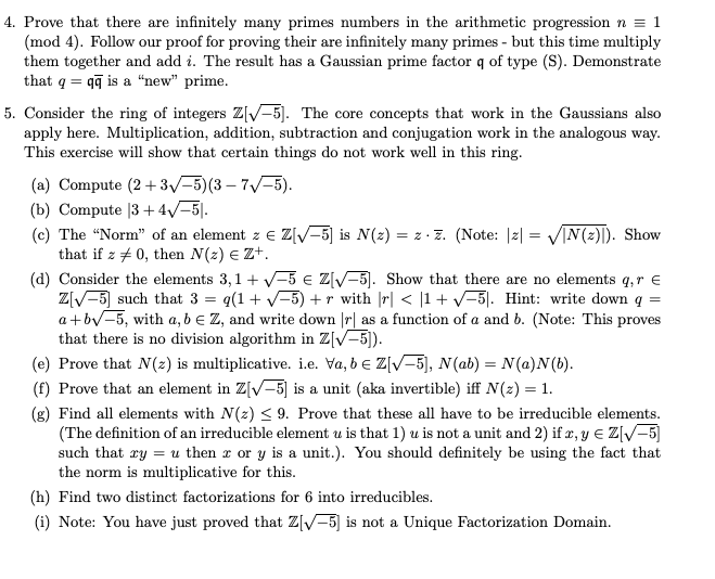 Solved 4. Prove that there are infinitely many primes | Chegg.com