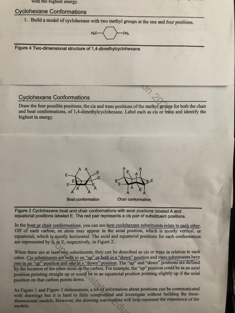 Solved The Question is: 3. Cyclohexane: Draw both the chair | Chegg.com