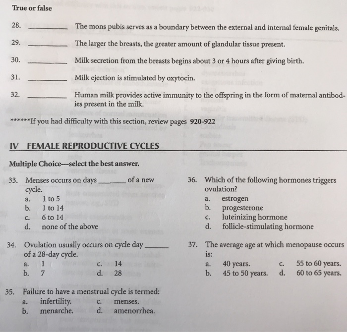 Solved True or false 28.The mons pubis serves as a boundary | Chegg.com