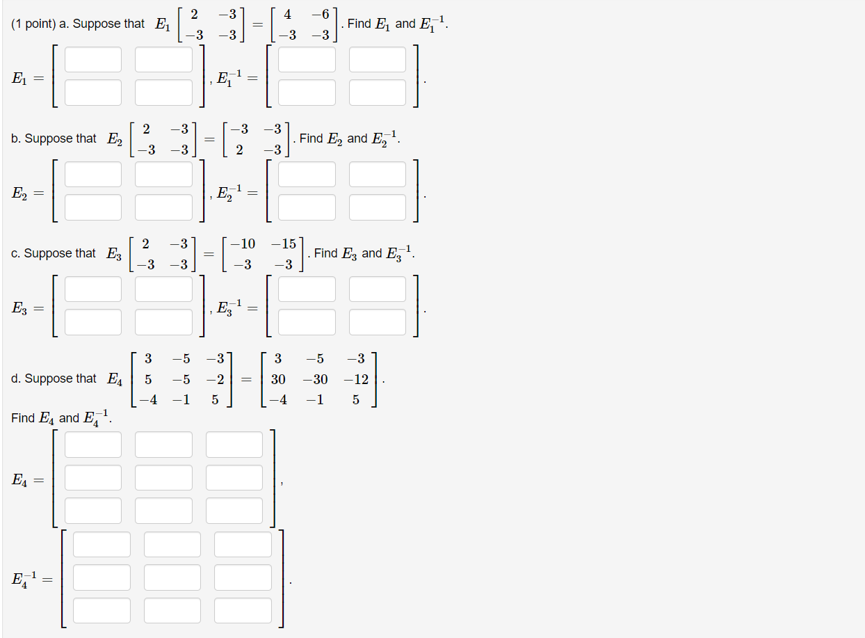 Solved (1 point) Assume that A is a matrix with four rows. | Chegg.com