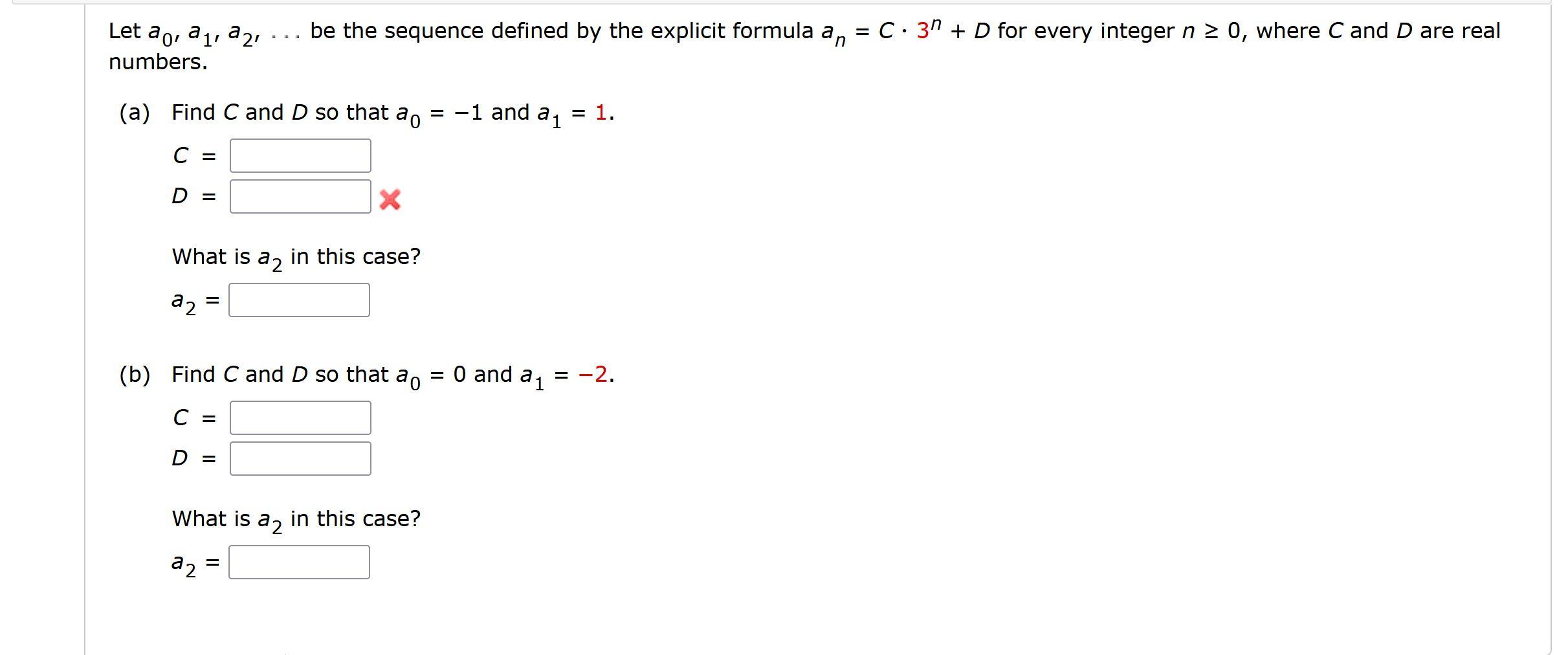 Solved be the sequence defined by the explicit formula an = | Chegg.com