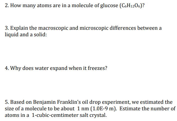 Solved 2. How many atoms are in a molecule of glucose | Chegg.com