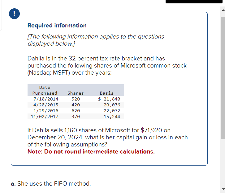 Solved Required information[The following information | Chegg.com