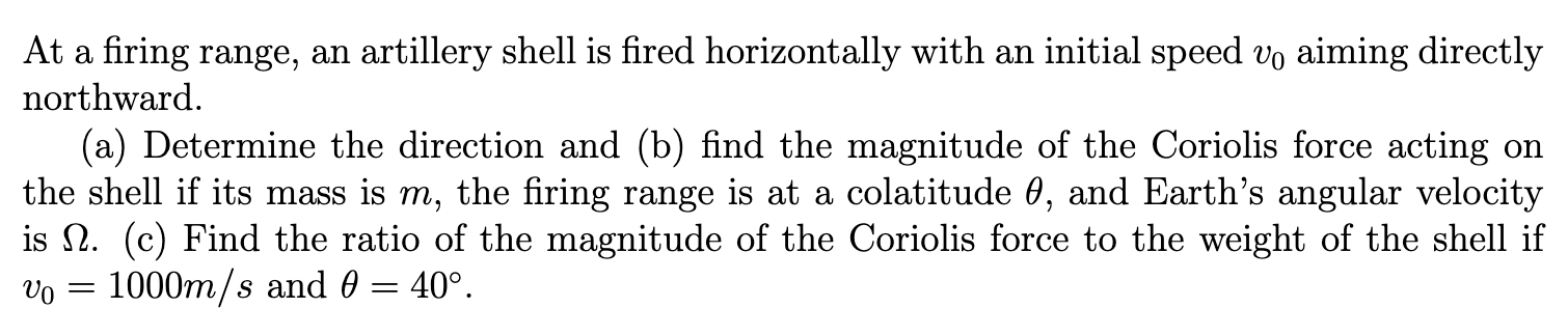 Solved At a firing range, an artillery shell is fired | Chegg.com