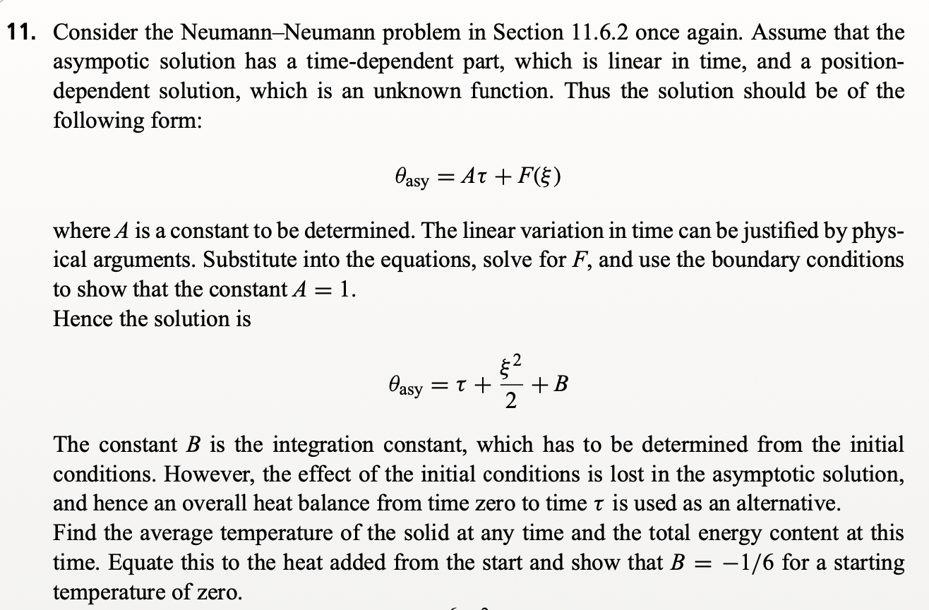 Solved 11 Consider The Neumann Neumann Problem In Section