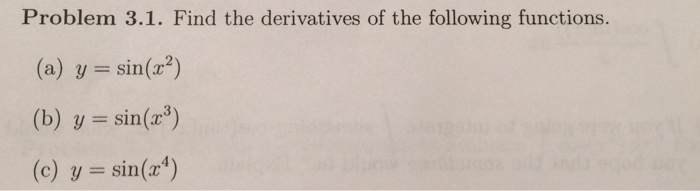 Solved Find the derivatives of the following functions. y = | Chegg.com