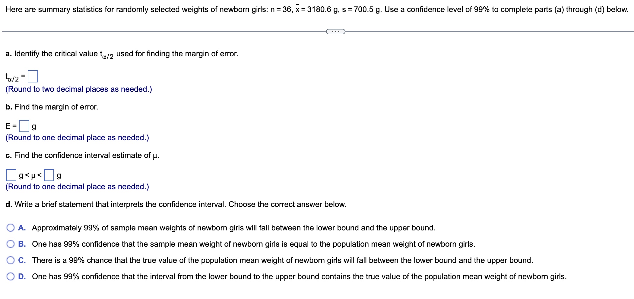 Solved Here are summary statistics for randomly selected | Chegg.com