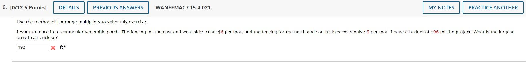 Solved Use the method of Lagrange multipliers to solve this | Chegg.com