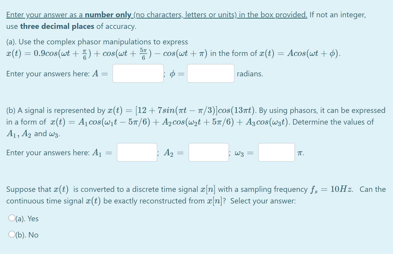 Solved Enter your answer as a number only_(no characters, | Chegg.com