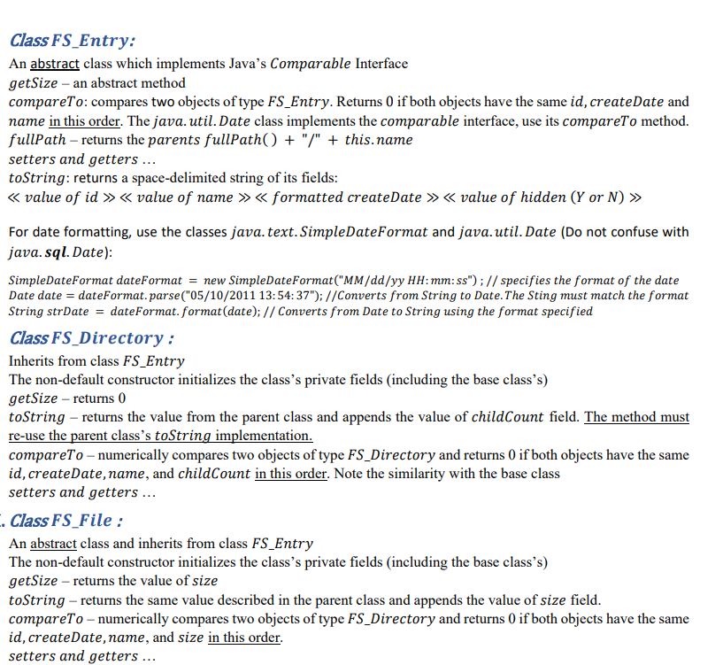 Solved In this assignment we implement a Java class | Chegg.com
