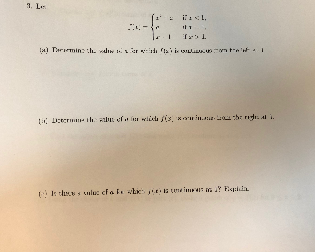 Solved 3. Let if x 1 x 1 (a) | Chegg.com