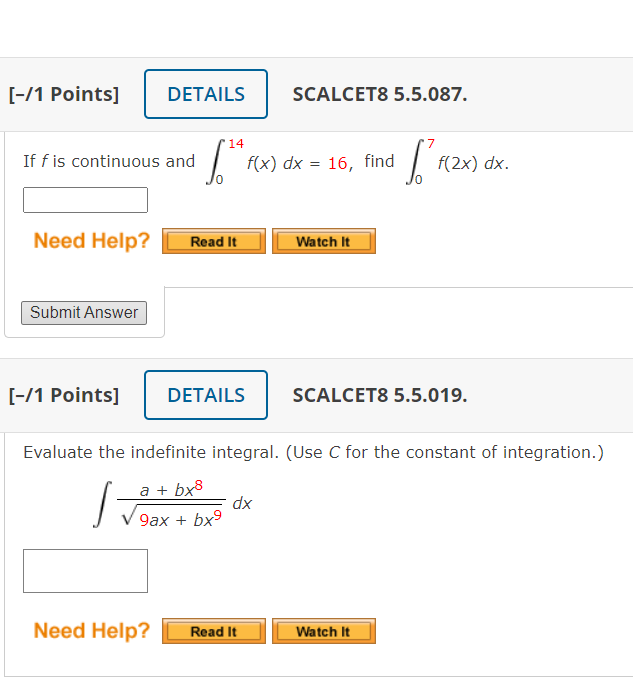 Solved [-/1 Points] DETAILS SCALCET8 5.5.087. 14 If f is | Chegg.com