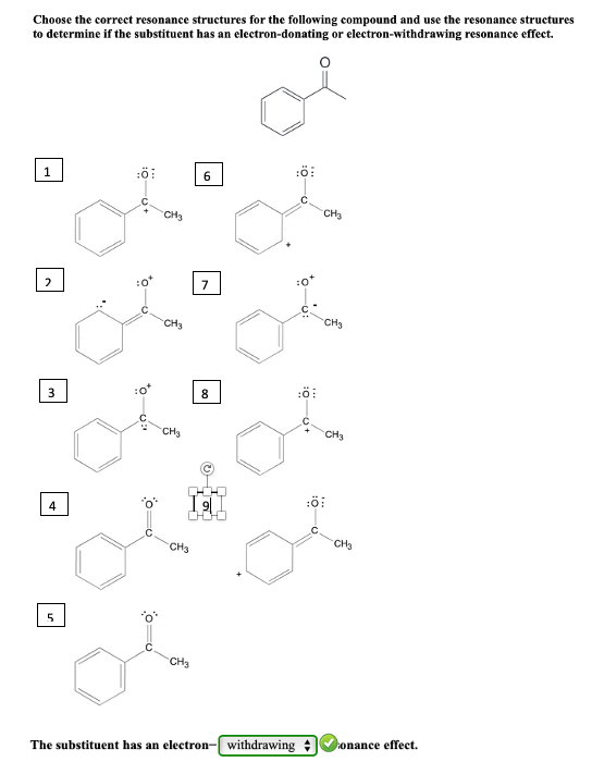 Solved Choose the correct resonance structures for the | Chegg.com