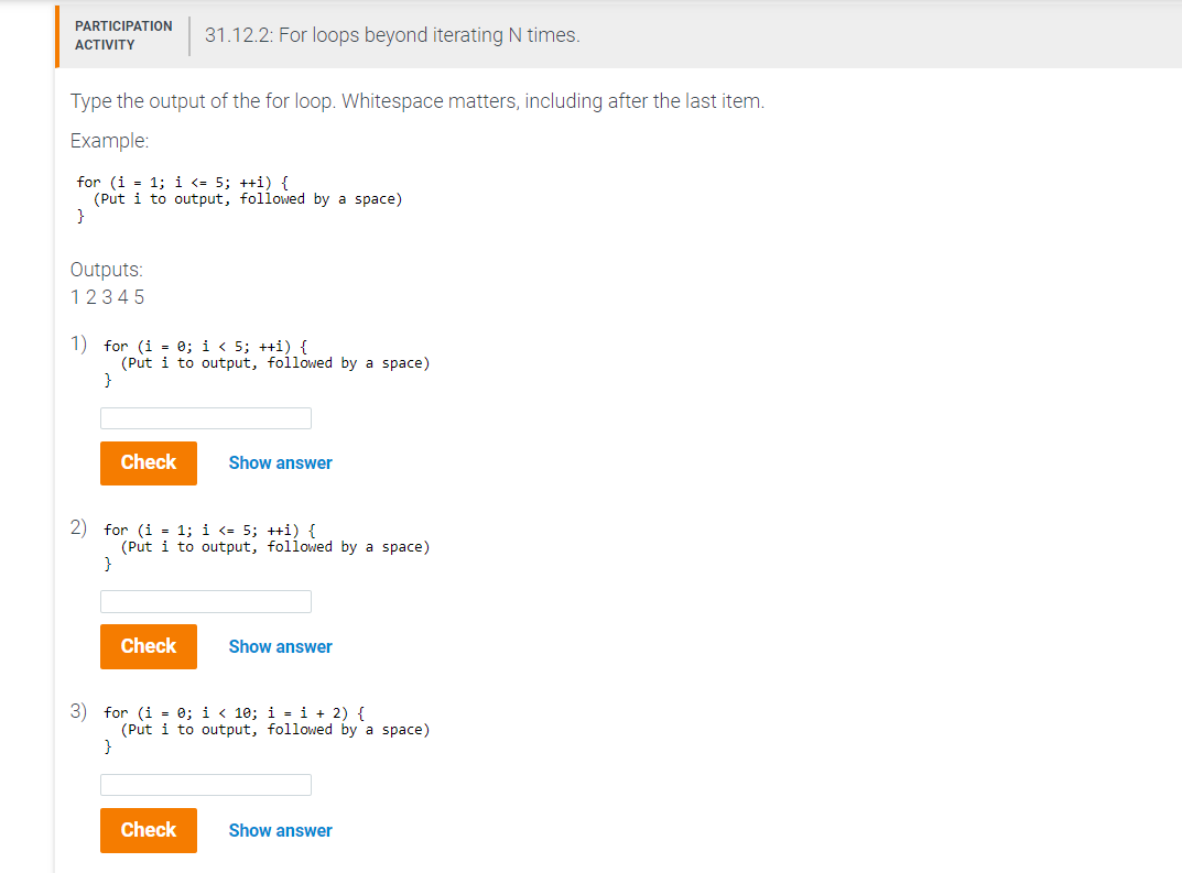 Solved Beyond Iterating N Times The Three Parts Of A For 