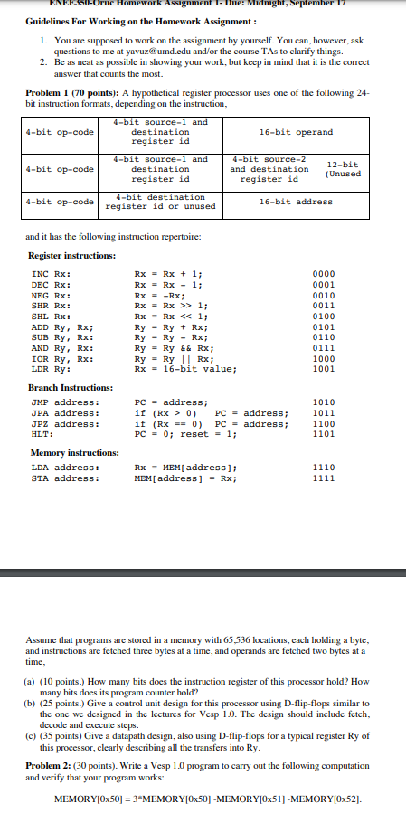 Solved Guidelines For Working on the Homework Assignment : | Chegg.com