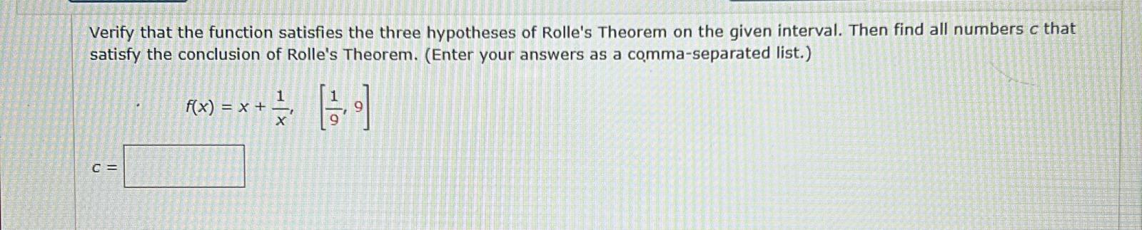 Solved Verify that the function satisfies the three | Chegg.com