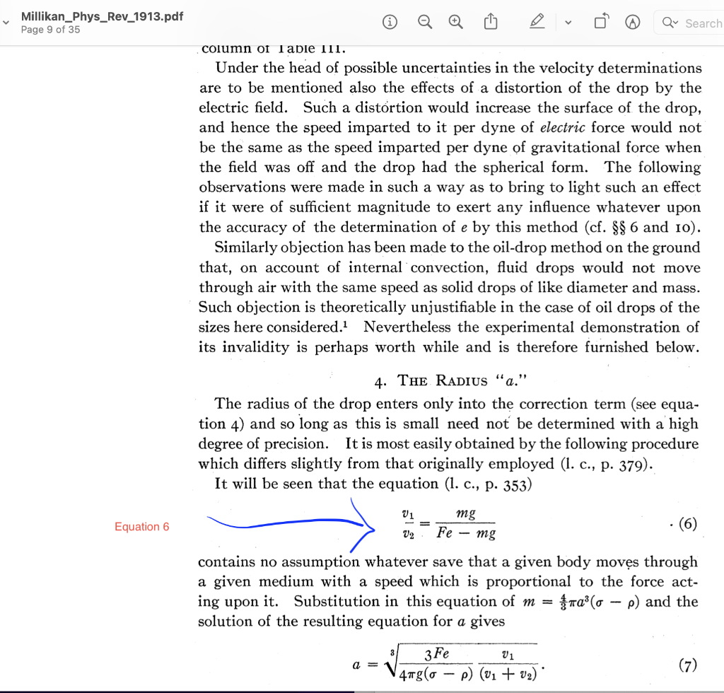 Solved Read this paper : Millikan, R.A. "On the | Chegg.com