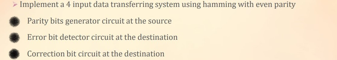 Solved > Implement a 4 input data transferring system using | Chegg.com