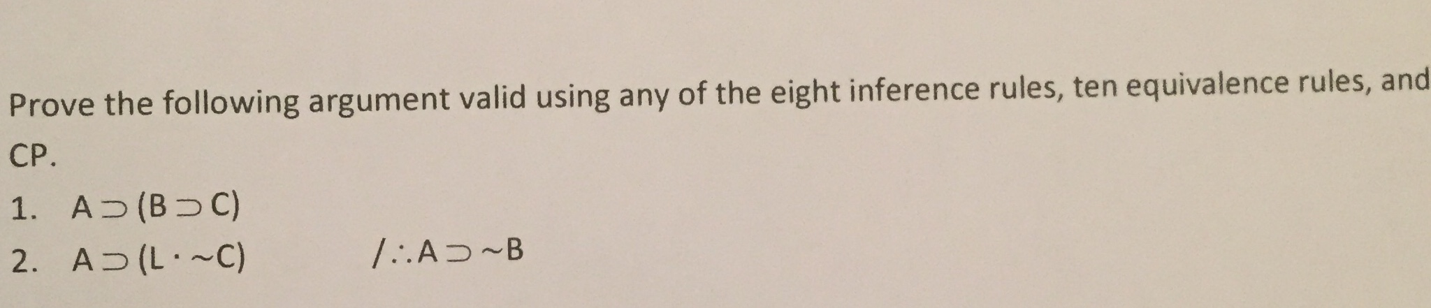 Solved Prove the following argument valid using any of the | Chegg.com
