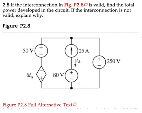 Solved 2.8 If the interconnection in Fig. P2.8 is valid, | Chegg.com