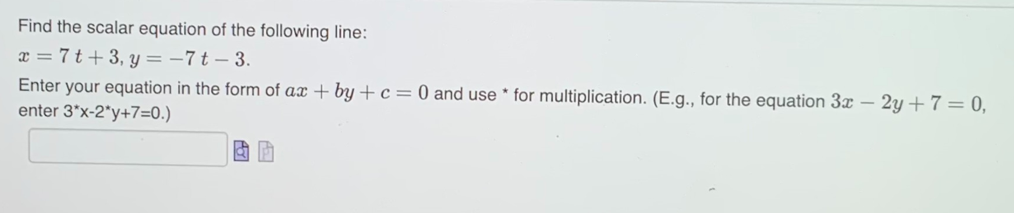 Solved Find the scalar equation of the following | Chegg.com