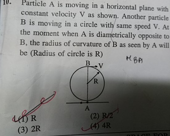 Solved Particle A is moving in a horizontal plane with | Chegg.com