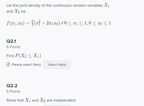 Solved Let the joint density of the continuous random | Chegg.com