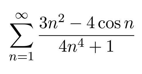 Solved ∑n=1∞4n4+13n2−4cosnTo determine whether a series ∑an | Chegg.com
