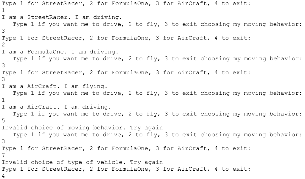 Solved Java Strategy Design Pattern A VehicleSystem | Chegg.com