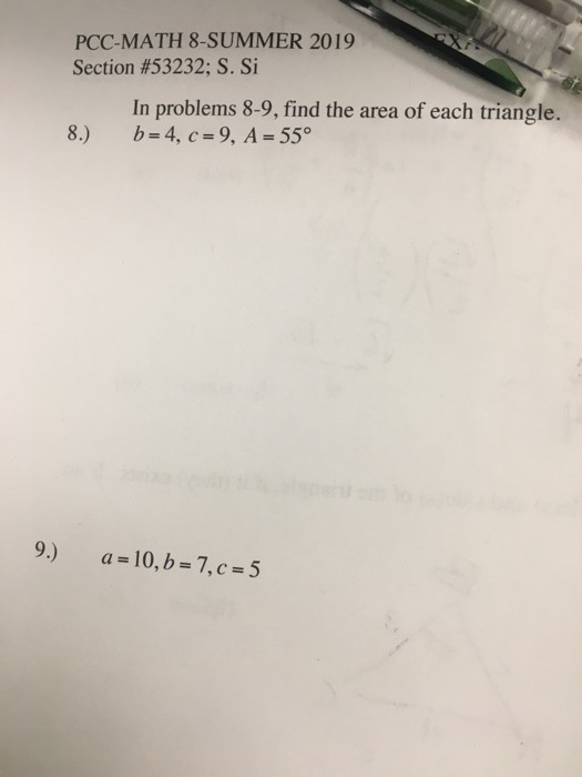 Solved PCC-MATH 8-SUMMER 2019 Section #53232; S. Si In | Chegg.com