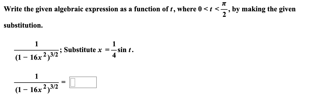 Solved TT Write the given algebraic expression as a function | Chegg.com