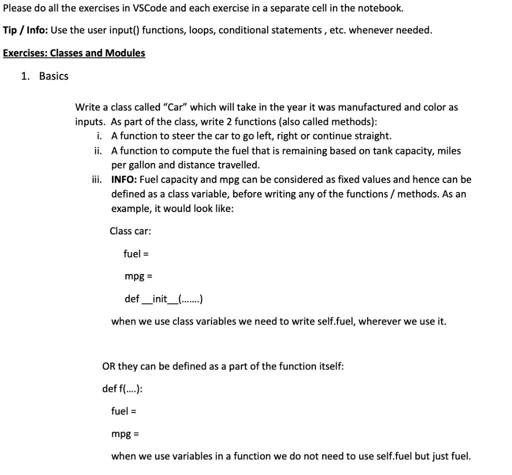 Solved Please do all the exercises in VSCode and each | Chegg.com
