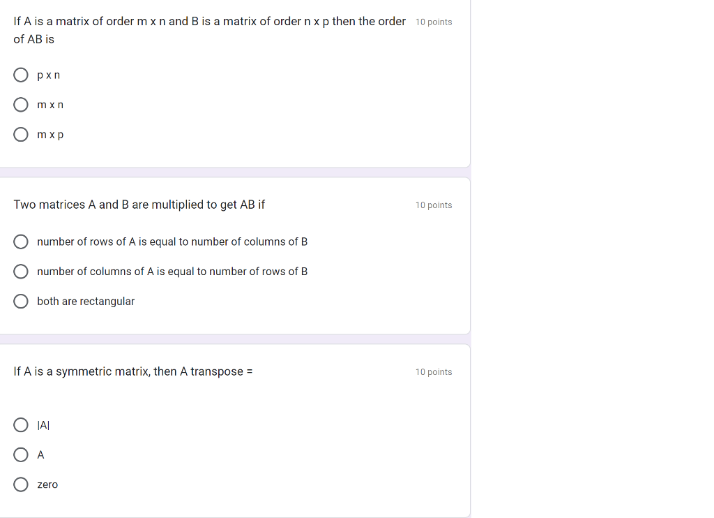 Solved In A Matrix Multiplication For A And B Ab Transpose