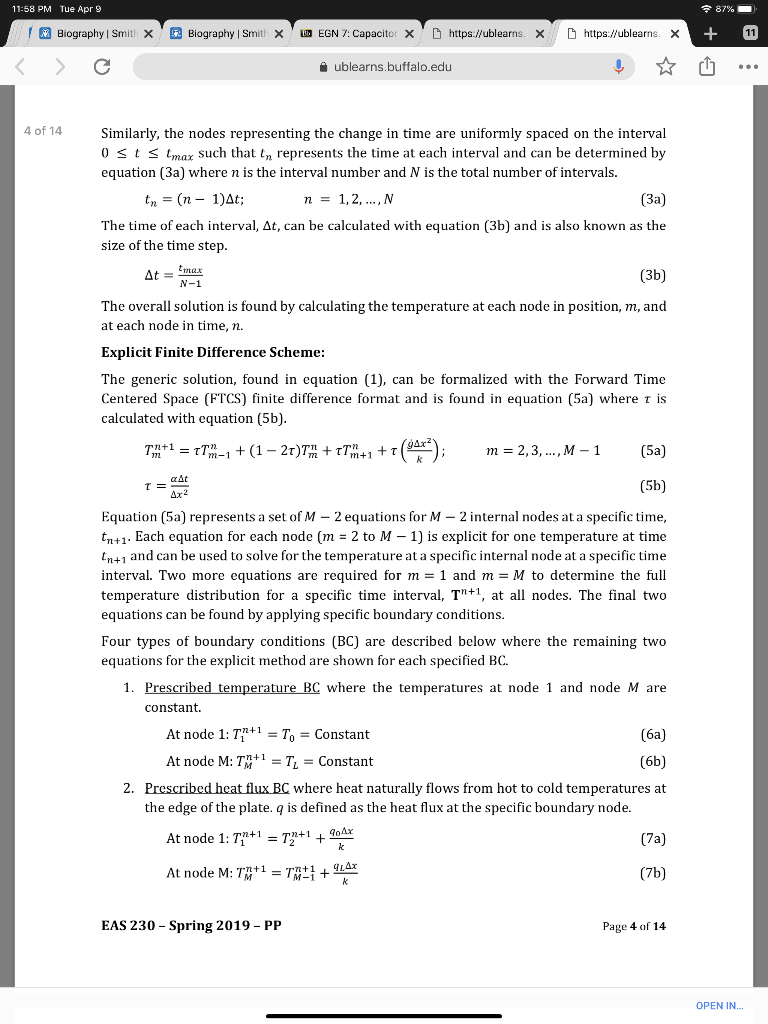 令87% 11:58 PM Tue Apr 9 ublearns.buffalo.cdu 5 of 14 | Chegg.com