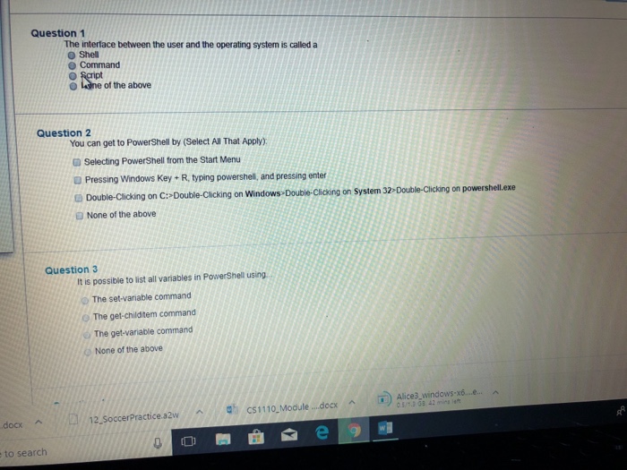 Solved Question 1 The interface between the user and the | Chegg.com