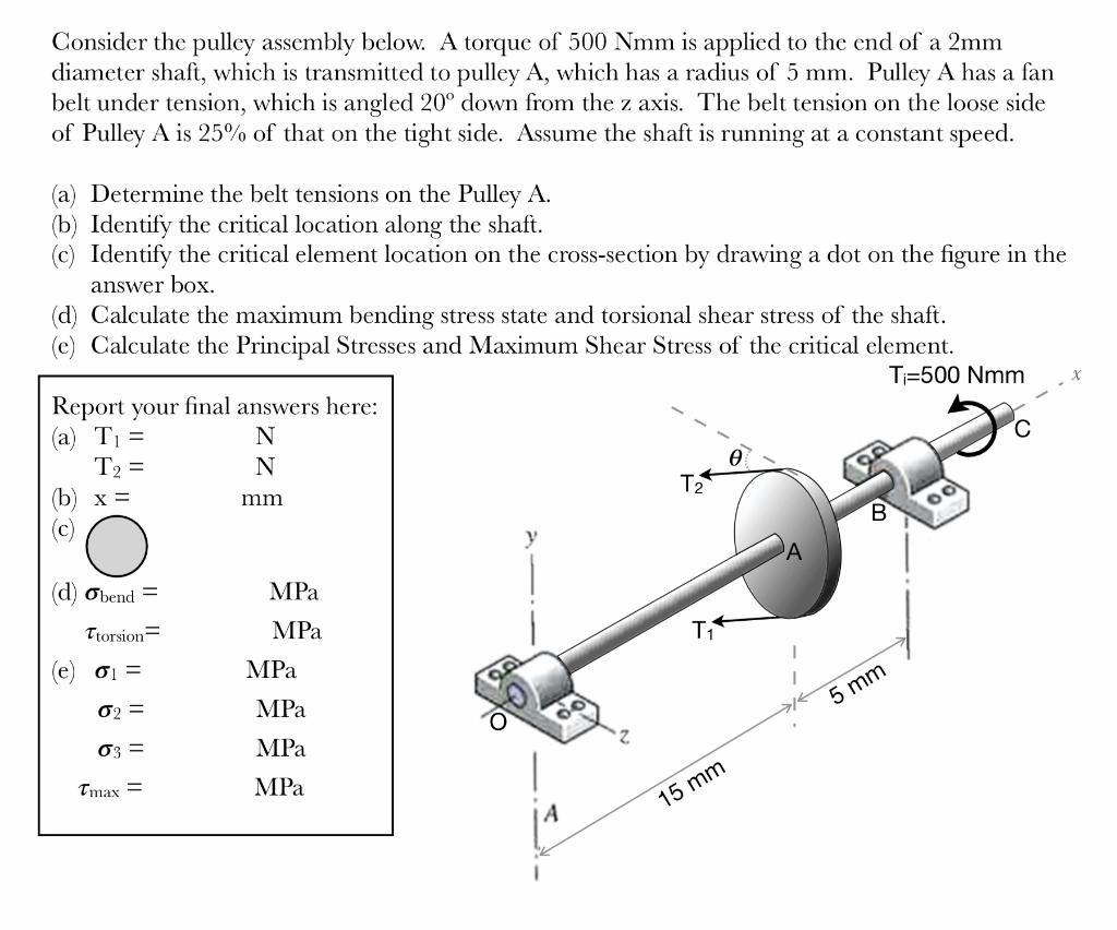 Solved Consider the pulley assembly below. A torque of | Chegg.com
