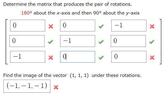 Solved Determine the matrix that produces the pair of | Chegg.com