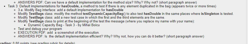 I am working with Dynamic Capacity Bags in Java. I | Chegg.com
