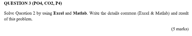 Solved CHE 555 NUMERICAL METHODS & OPTIMIZATION QUESTION 3 | Chegg.com