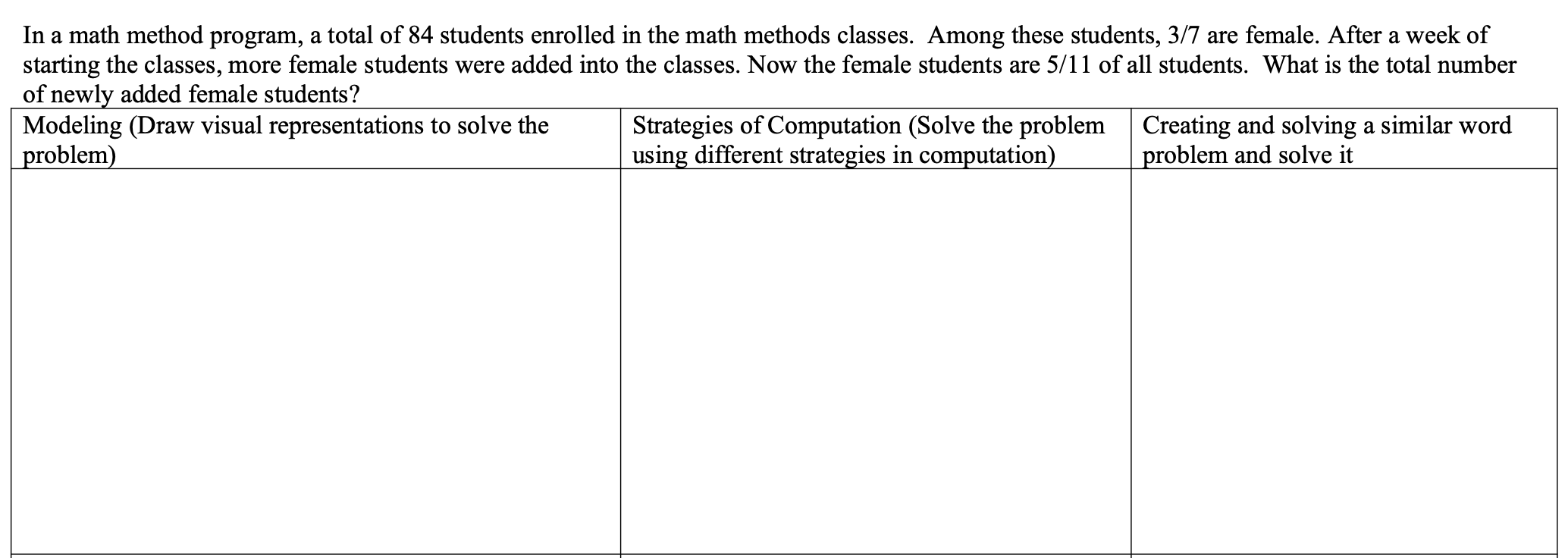 Solved In a math method program, a total of 84 students | Chegg.com