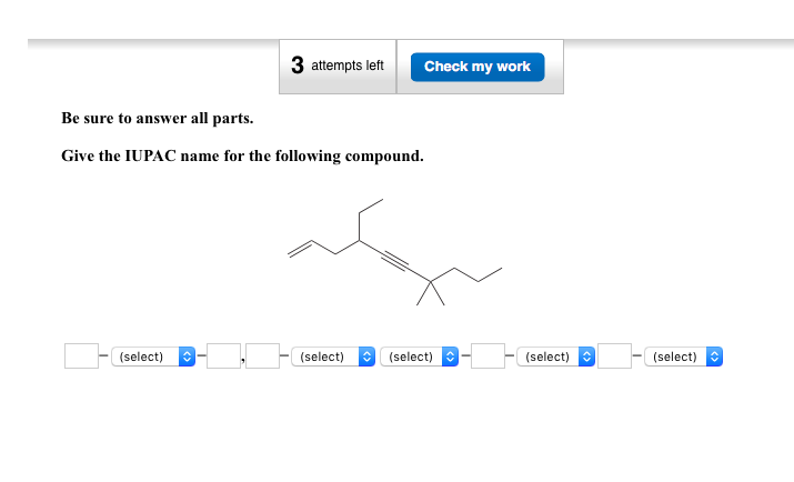 Solved 3 attempts left Check my work Be sure to answer all | Chegg.com